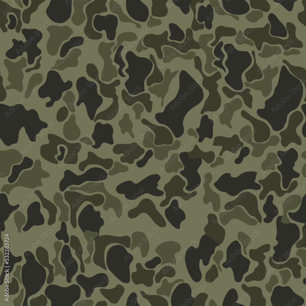 trendy camouflage vector seamless pattern, army background, classic ...