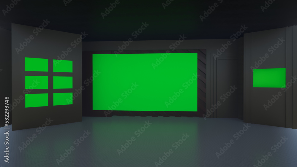 Virtual Studio Background Illustration set Stock Illustration | Adobe Stock