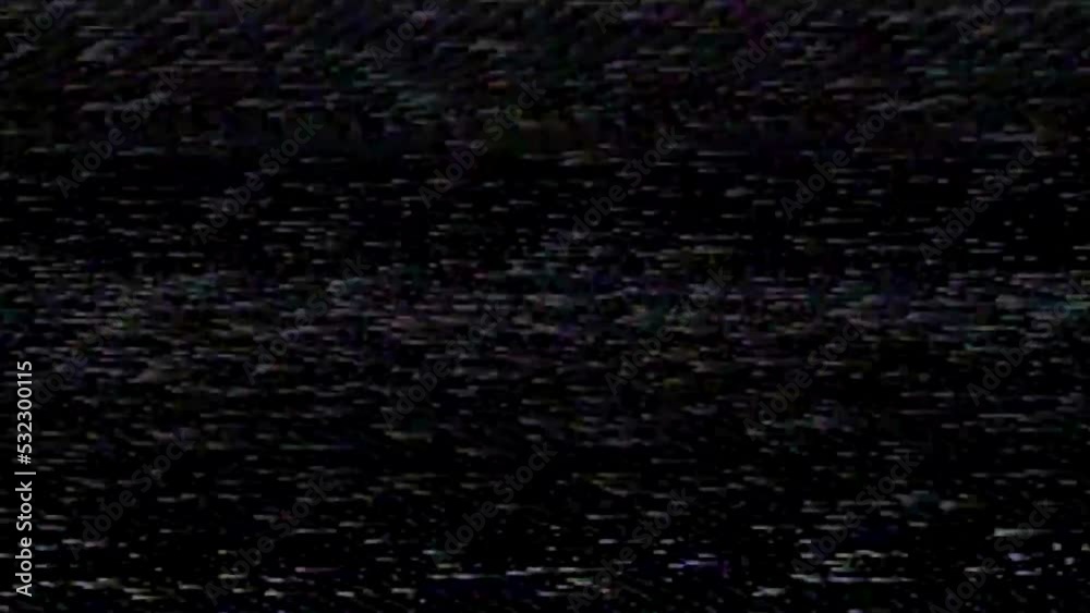 Vidéo Stock VHS TV noise retro glitch overlay lines texture. Visual ...