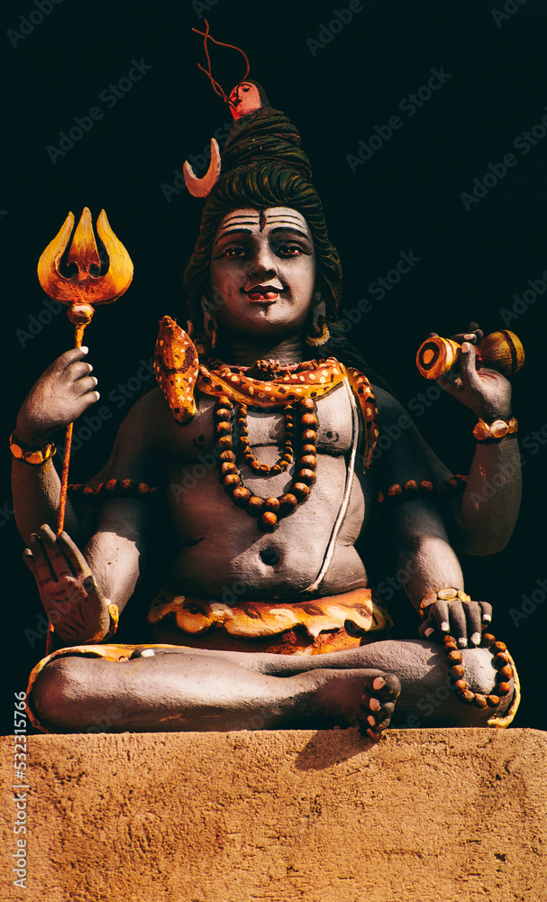 Shiva deity sculpture Stock Photo | Adobe Stock