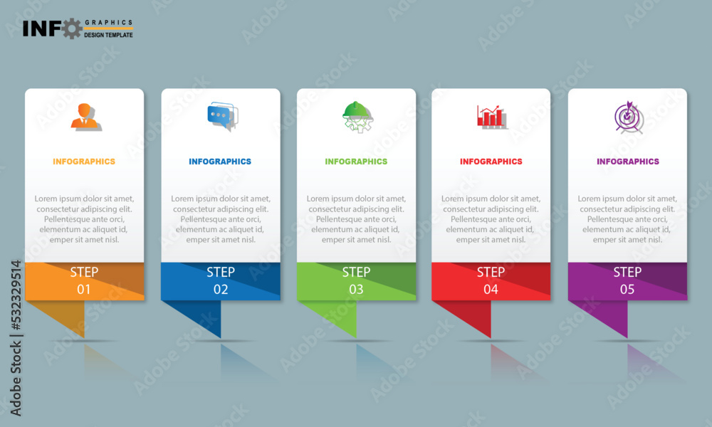 Business data visualization. Process chart. Abstract elements of graphs ...