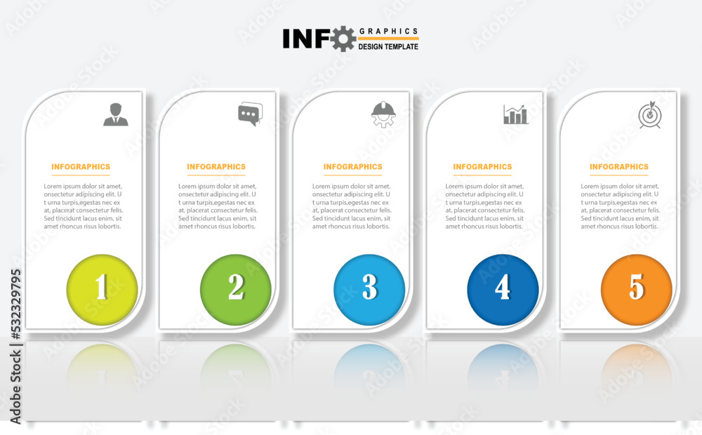 Business data visualization. Process chart. Abstract elements of graphs ...