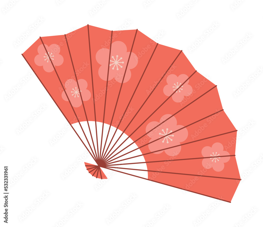Japanese fan icon. Accessory for Japanese girls in Asian style ...