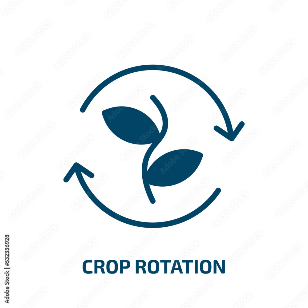 crop rotation icon from agriculture farming and gardening collection ...