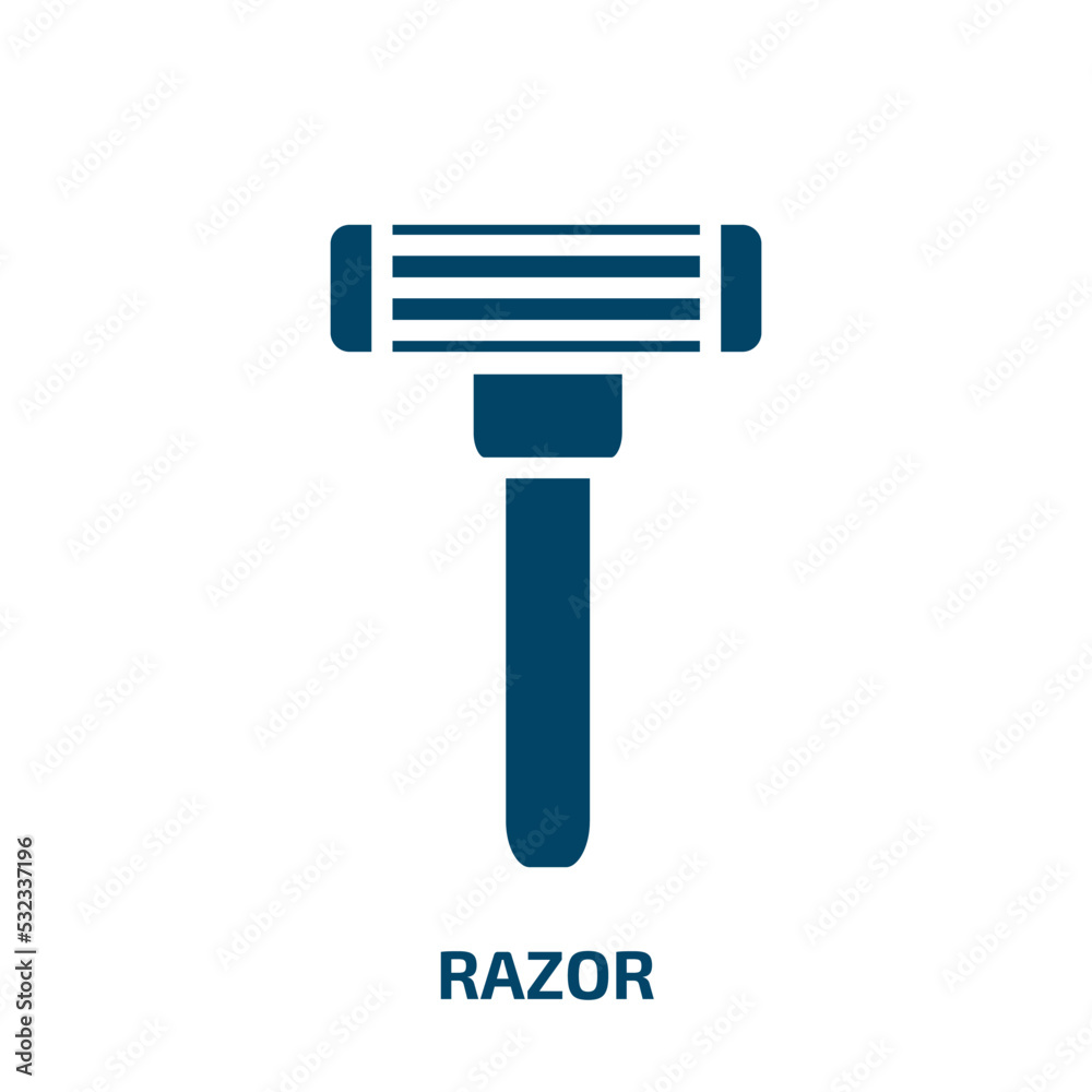 razor icon from beauty collection. Filled razor, cut, blade glyph icons ...