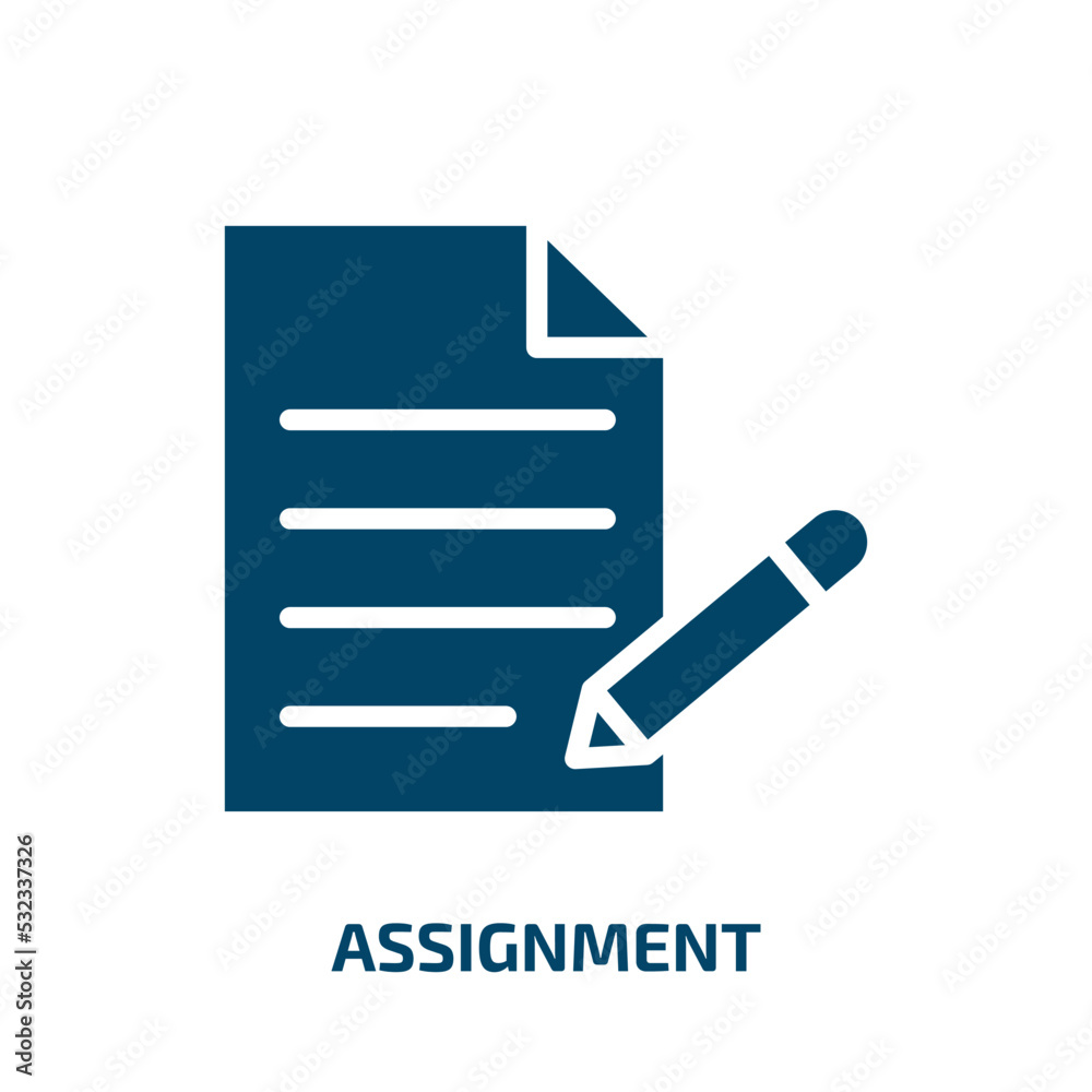 assignment icon from education collection. Filled assignment, business ...