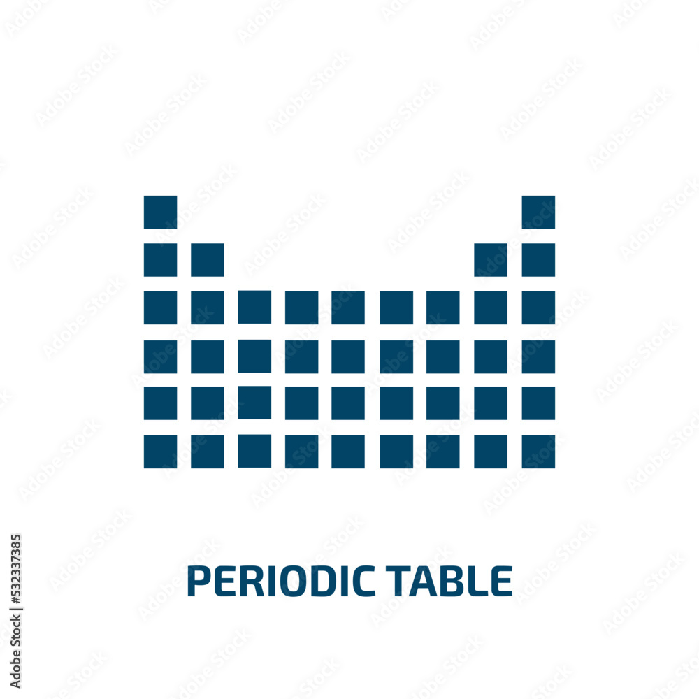 periodic table icon from education collection. Filled periodic table ...