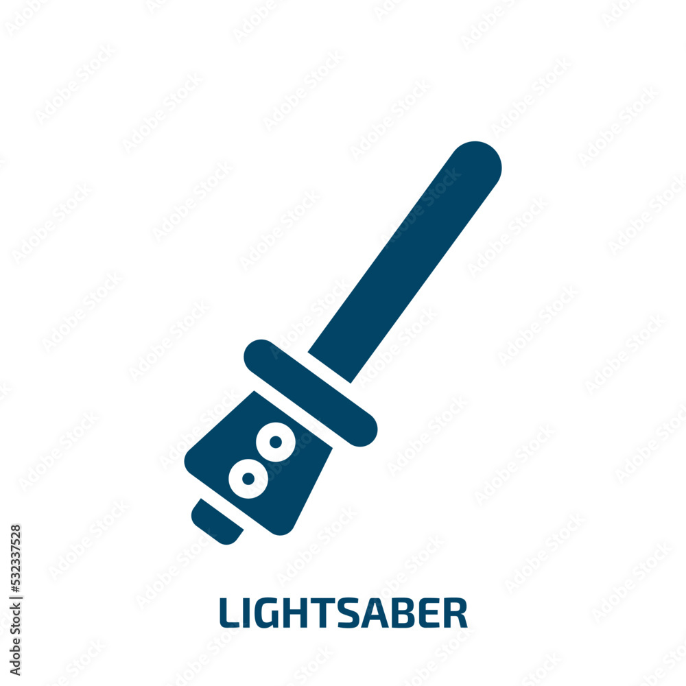 lightsaber icon from arcade collection. Filled lightsaber, fantasy ...