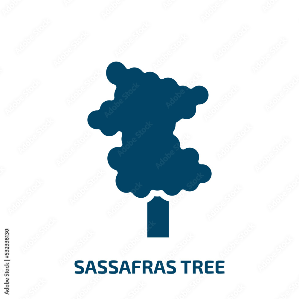 sassafras tree icon from nature collection. Filled sassafras tree ...