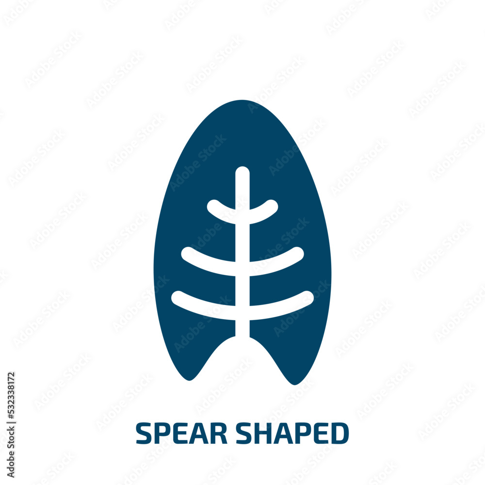 spear shaped icon from nature collection. Filled spear shaped, spear ...