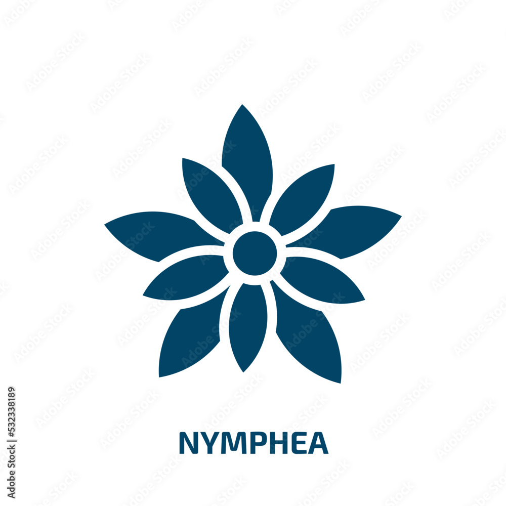 nymphea icon from nature collection. Filled nymphea, nature, lily glyph ...