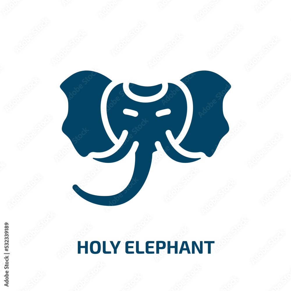 holy elephant icon from religion collection. Filled holy elephant ...