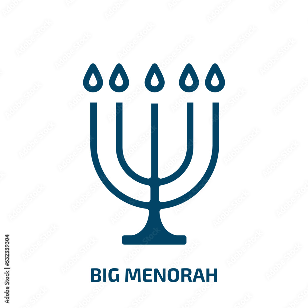 big menorah icon from religion collection. Filled big menorah, menorah, islamic glyph icons ...