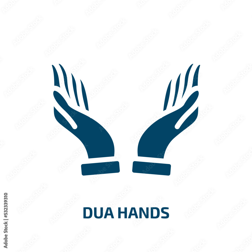 dua hands icon from religion collection. Filled dua hands, pray, islam ...