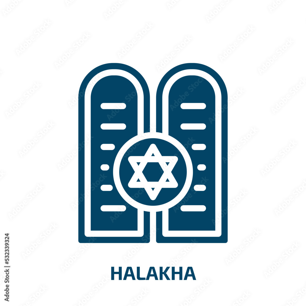 halakha icon from religion collection. Filled halakha, jew, app glyph ...
