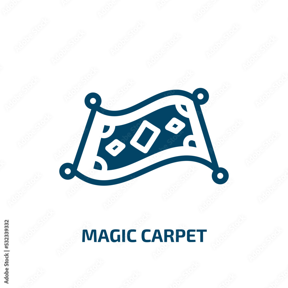 Vecteur Stock magic carpet icon from religion collection. Filled magic ...