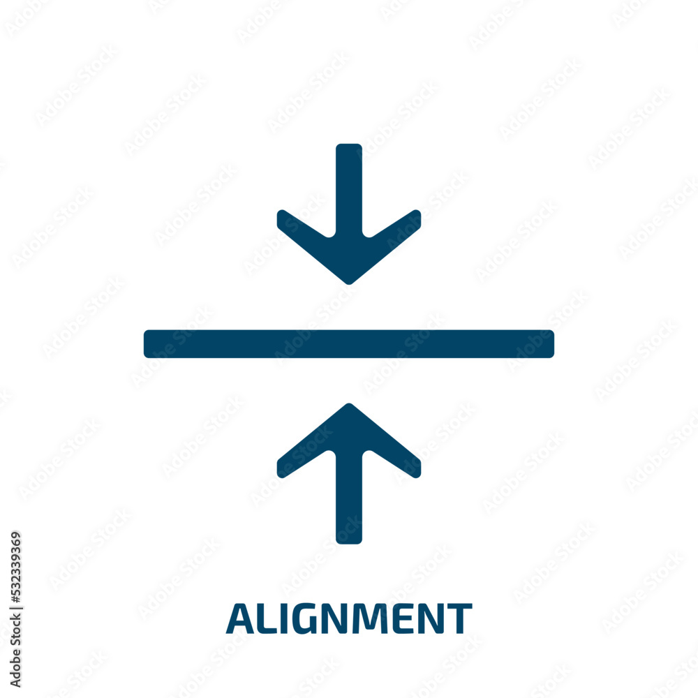 Vecteur Stock alignment icon from signs collection. Filled alignment ...