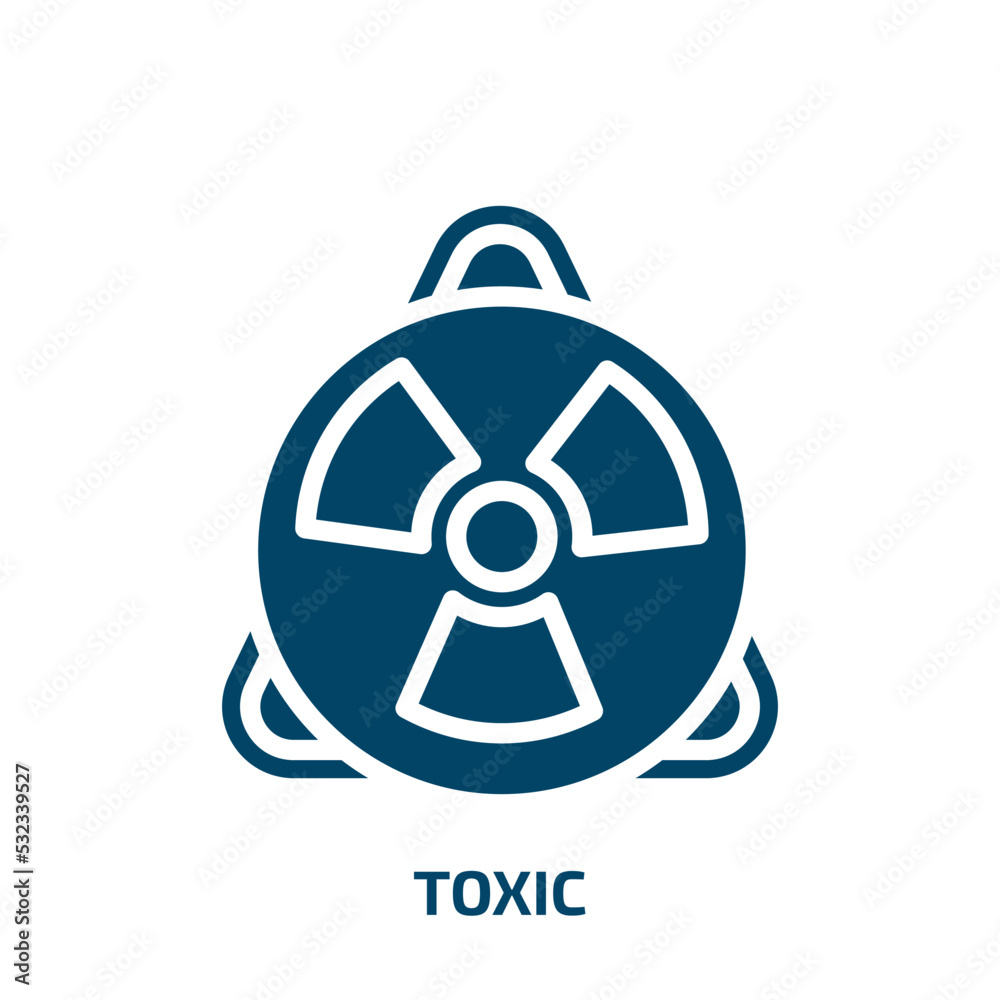toxic symbol icon from signs collection. Filled toxic symbol, toxic ...