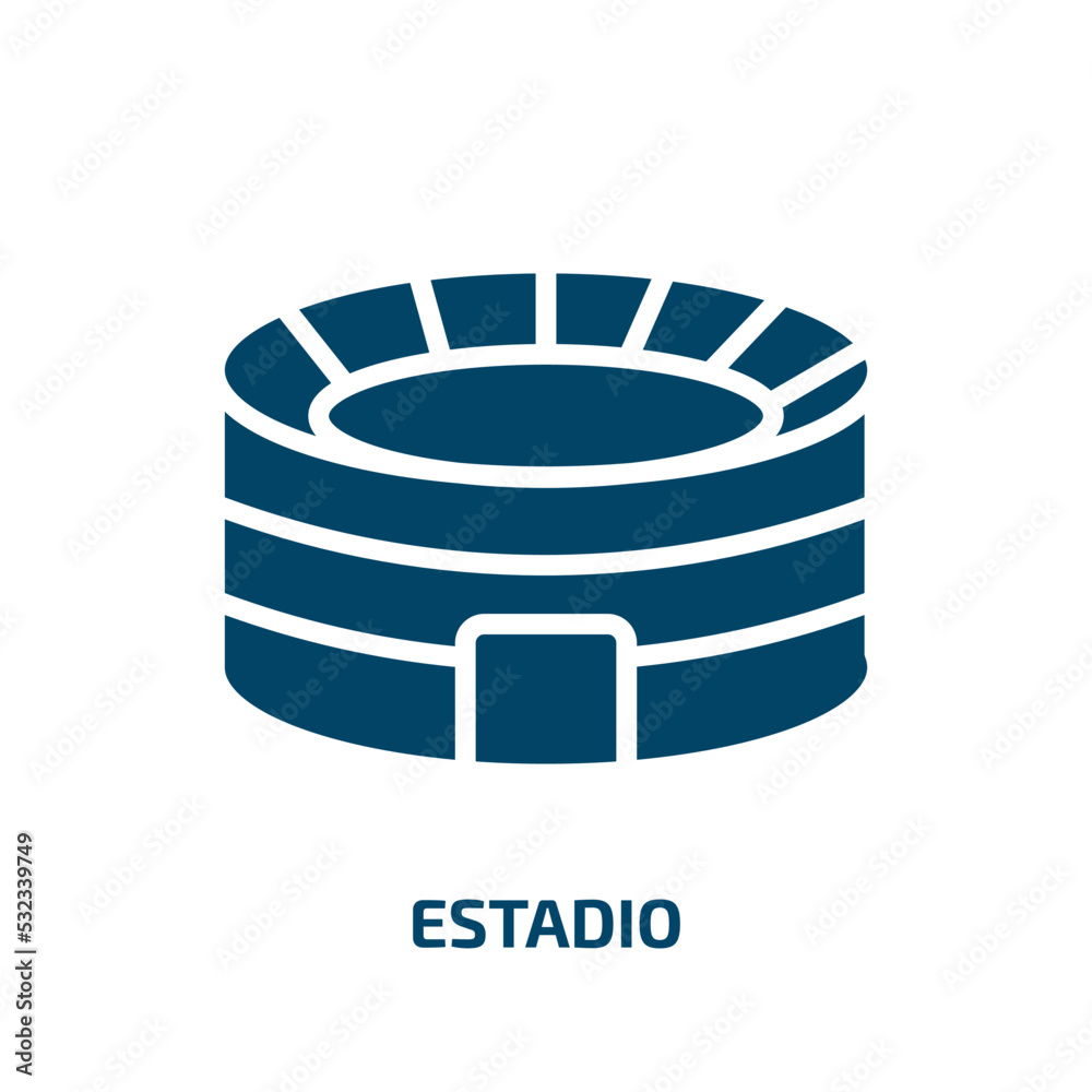 estadio icon from sports collection. Filled estadio, flag, competition ...