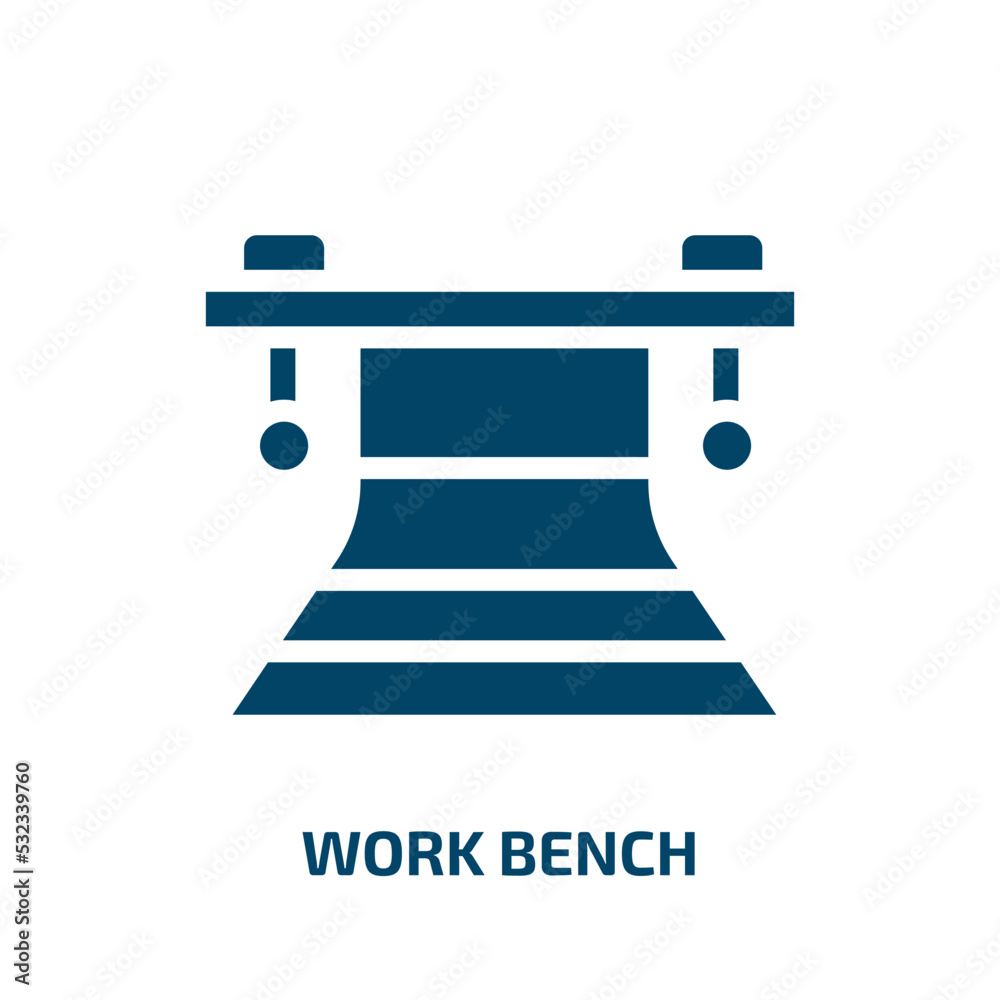 Vecteur Stock work bench icon from sports collection. Filled work bench ...