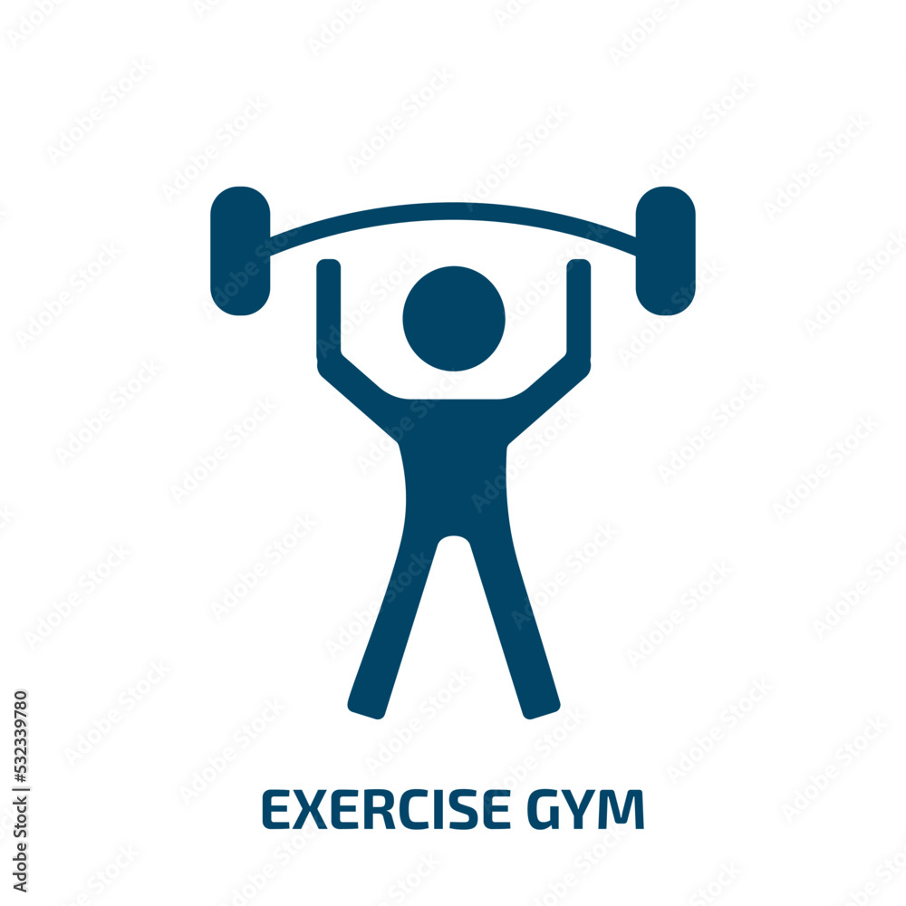 exercise gym icon from sports collection. Filled exercise gym, fitness ...