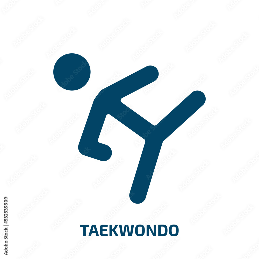 taekwondo icon from sports collection. Filled taekwondo, exercise ...