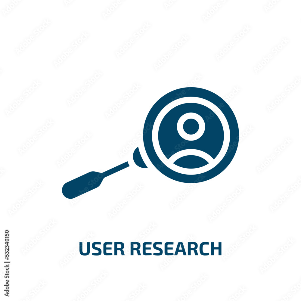 user research icon from technology collection. Filled user research ...