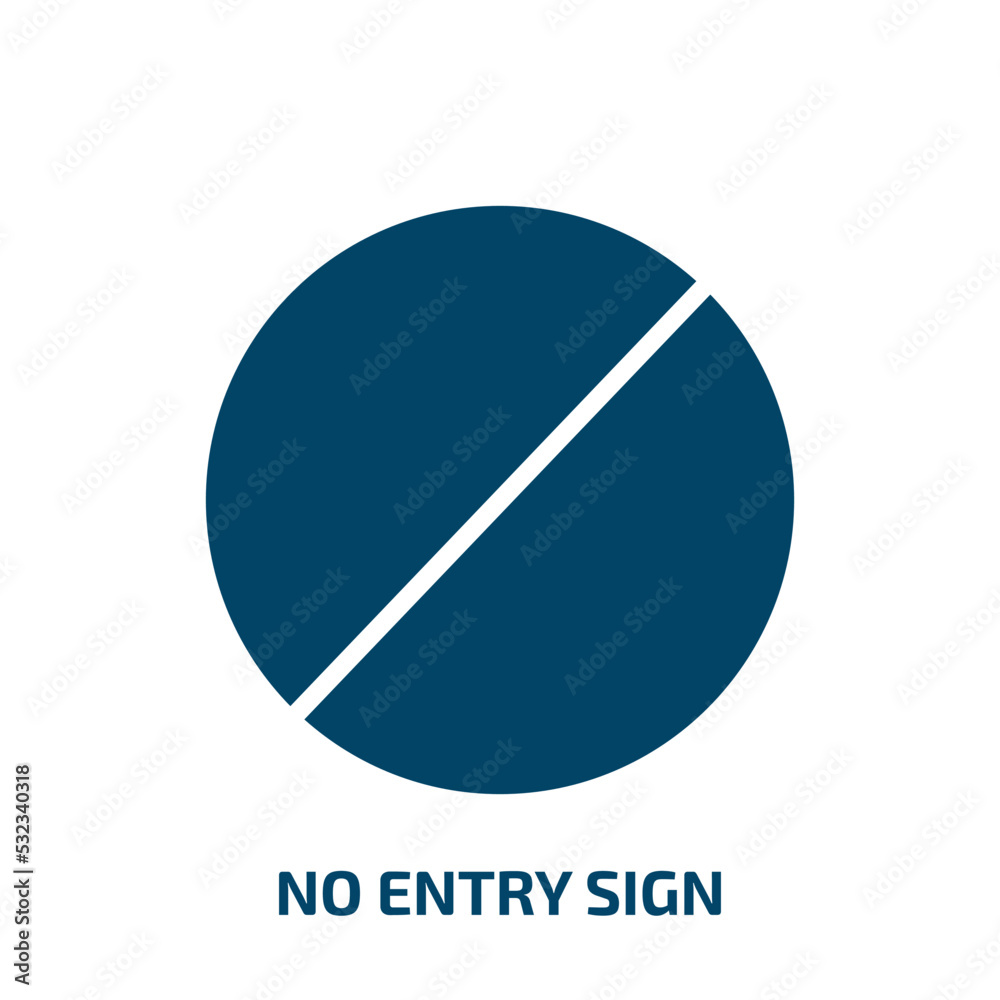 no entry sign icon from traffic signs collection. Filled no entry sign ...