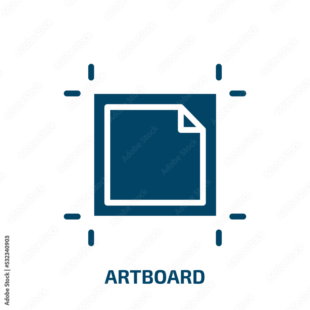 artboard icon from user interface collection. Filled artboard, simple, button glyph icons ...