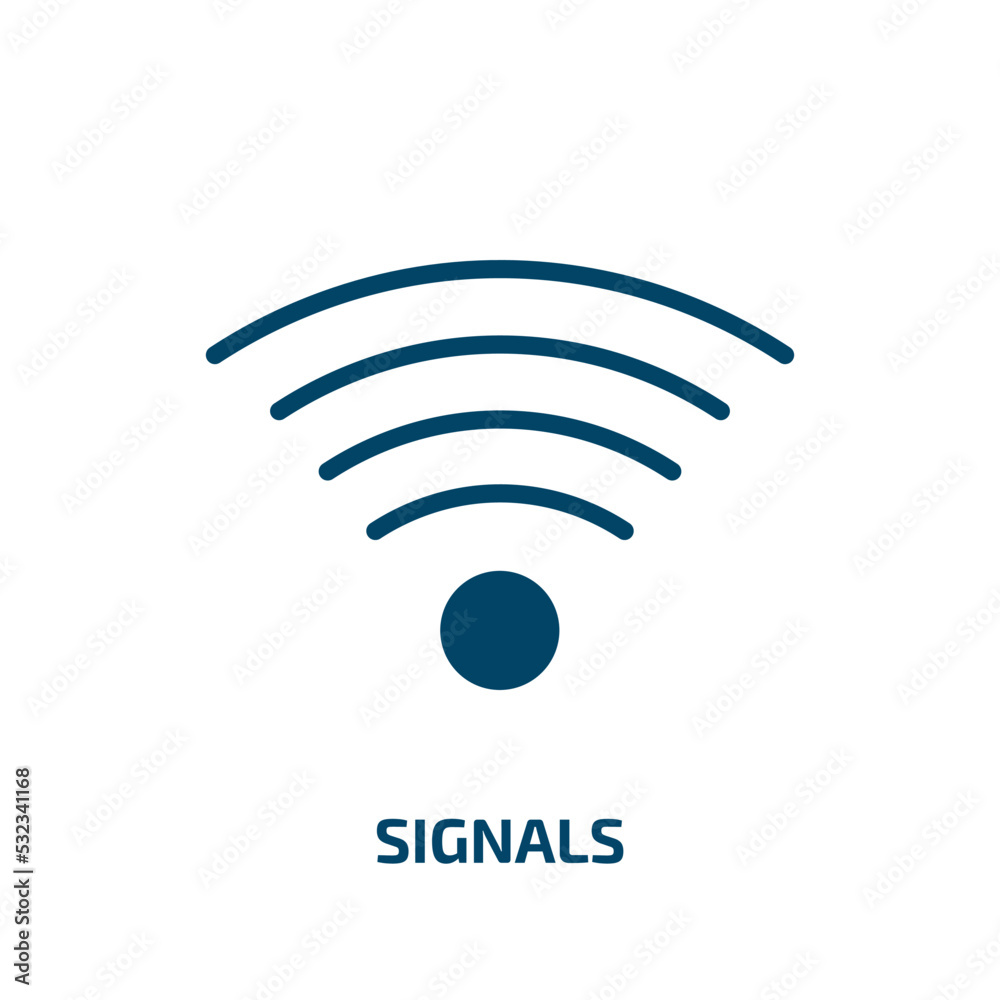 signals icon from user interface collection. Filled signals, signal ...
