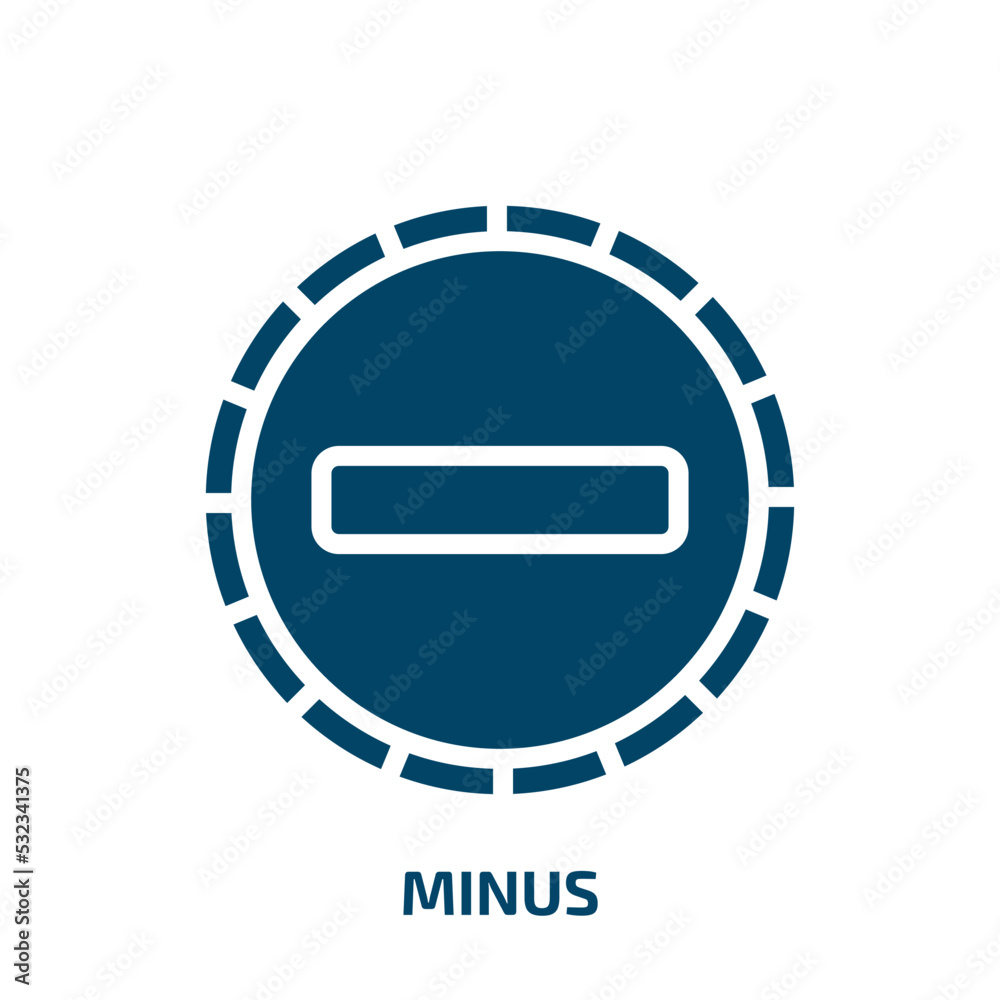 minus icon from user interface collection. Filled minus, plus, internet ...