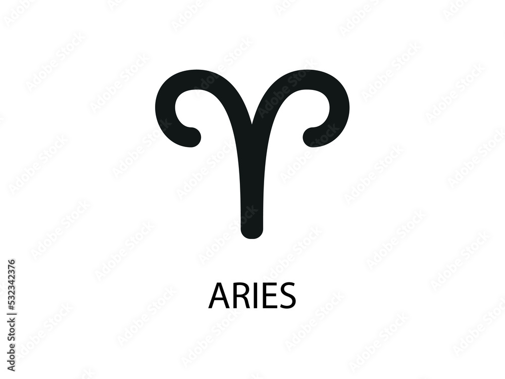 Aries Symbol of the Horoscope. Zodiac Sign. Vector illustration of ...