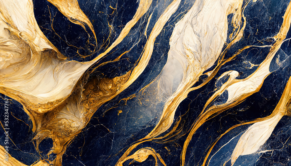 Golden and dark blue luxurious marble textured background. Abstract ...