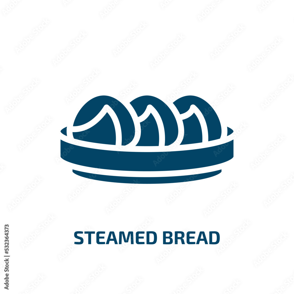 steamed bread icon from culture collection. Filled steamed bread, bread ...