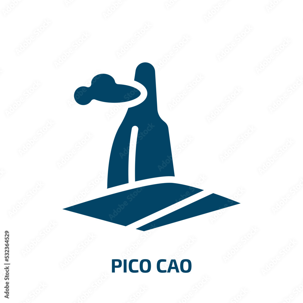 pico cao icon from culture collection. Filled pico cao, palm, pico ...