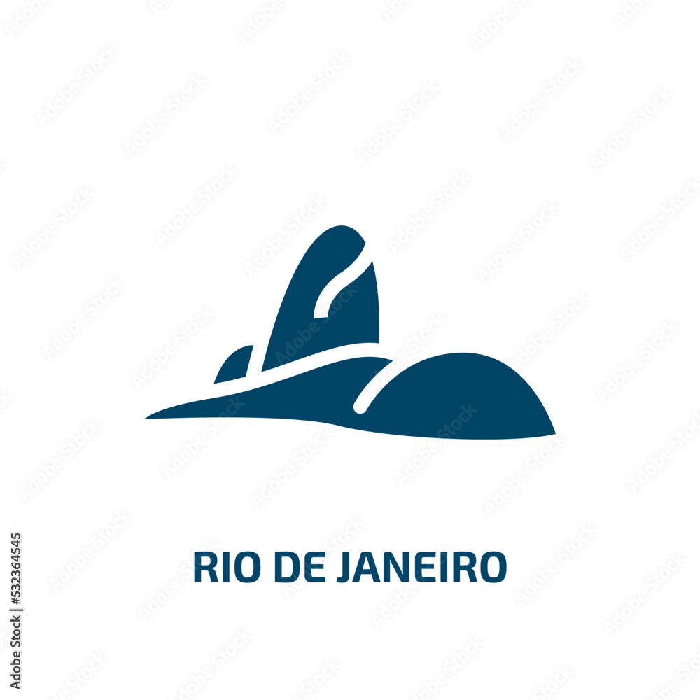 rio de janeiro icon from culture collection. Filled rio de janeiro ...