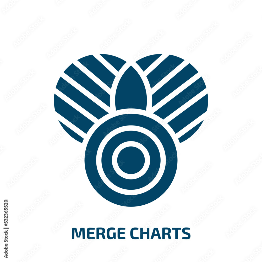 merge charts icon from business and analytics collection. Filled merge charts, chart, merging ...