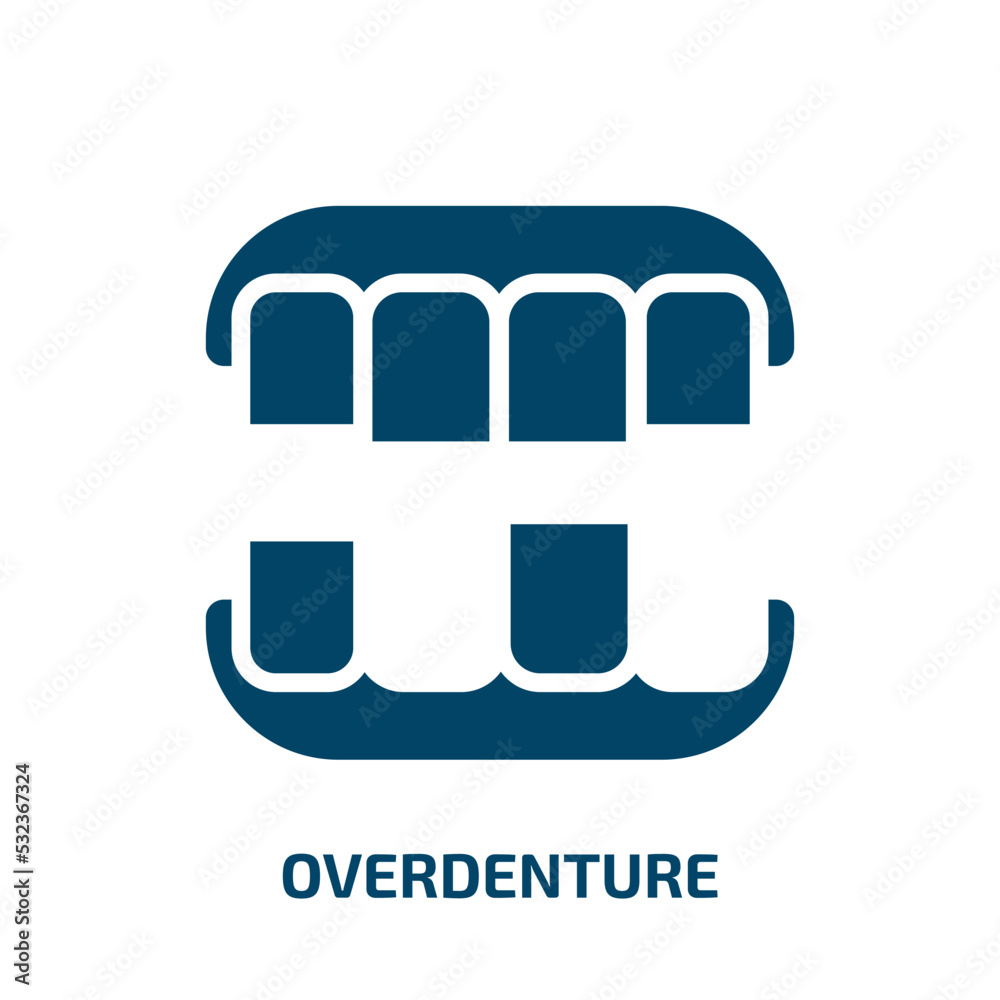 overdenture icon from dentist collection. Filled overdenture, dentist ...