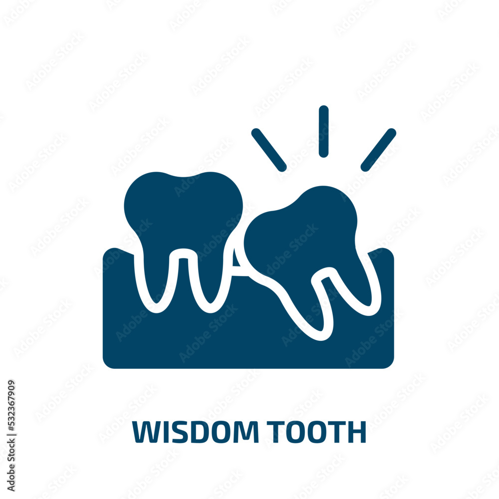 wisdom tooth icon from dentist collection. Filled wisdom tooth, medical ...