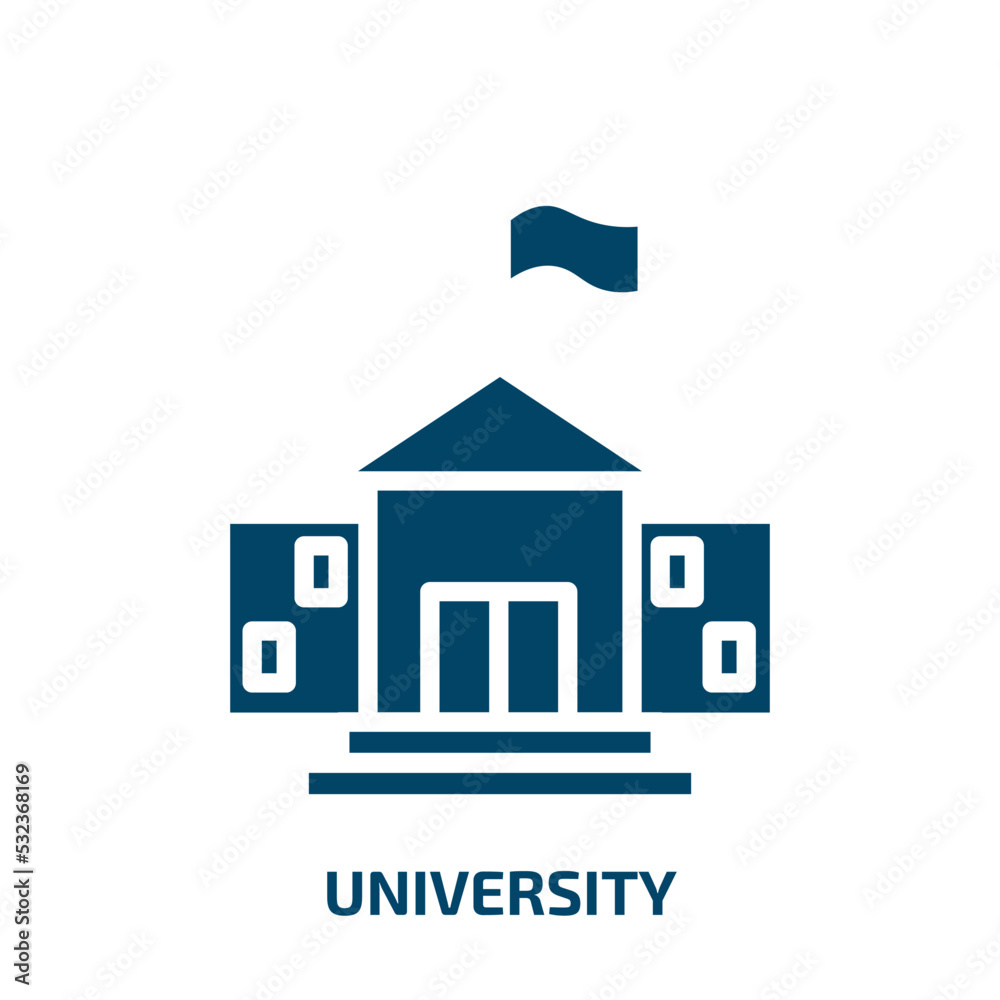 university icon from education collection. Filled university, education ...