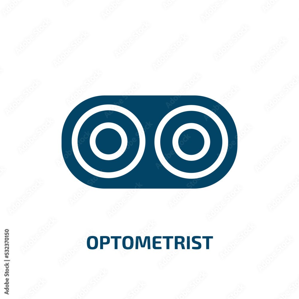 optometrist icon from health and medical collection. Filled optometrist ...