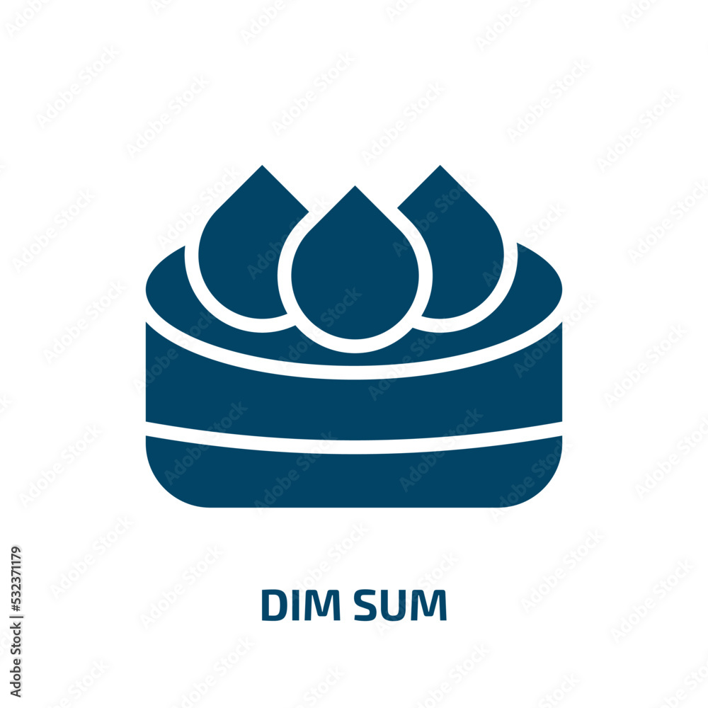 dim sum icon from hotel and restaurant collection. Filled dim sum ...
