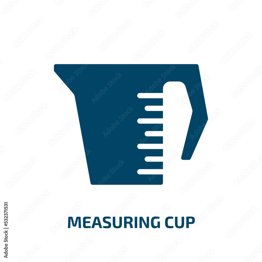 measuring cup icon from kitchen collection. Filled measuring cup, cup, measuring glyph icons ...