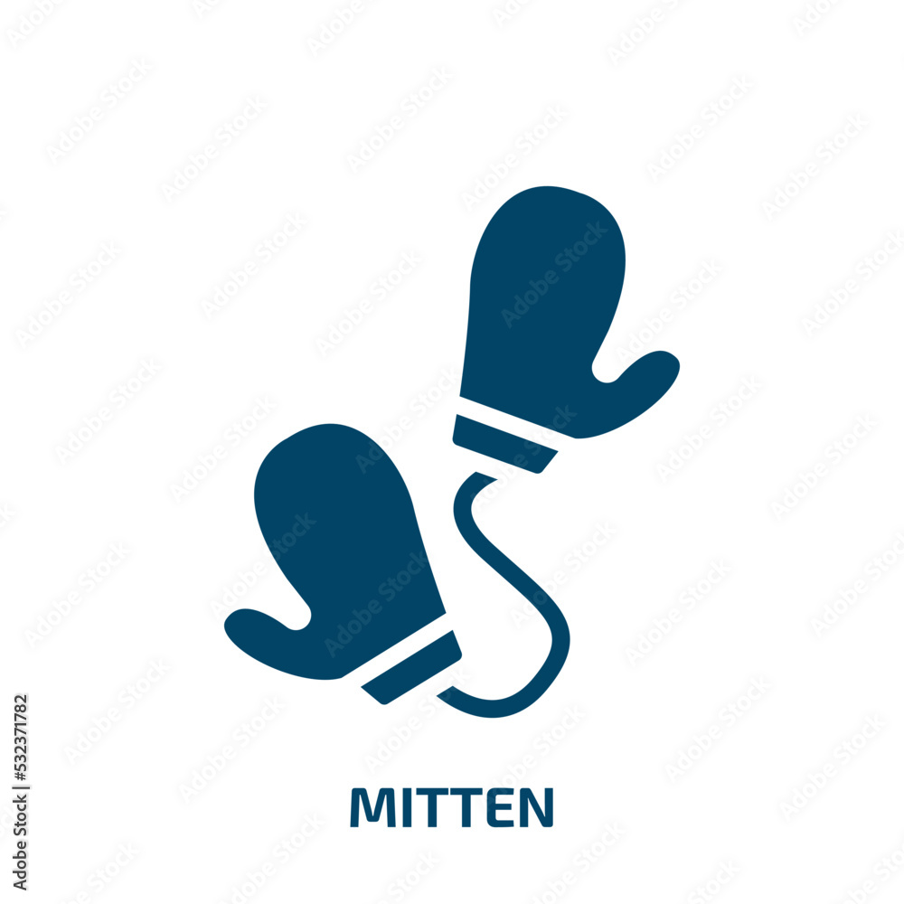 mitten icon from kitchen collection. Filled mitten, collection, gift ...