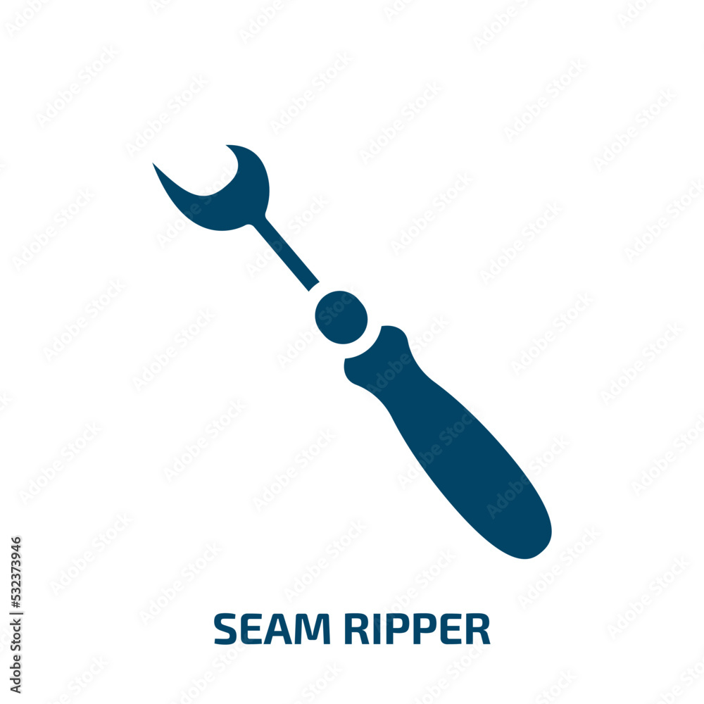 seam ripper icon from sew collection. Filled seam ripper, craft, tailor ...