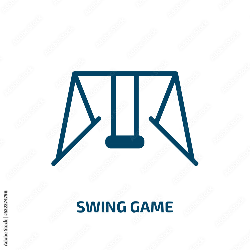 swing game icon from other collection. Filled swing game, play, game ...