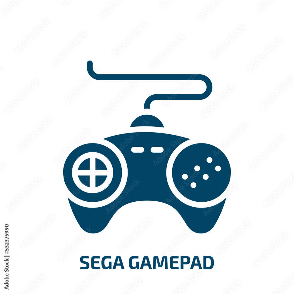 sega gamepad icon from technology collection. Filled sega gamepad, game ...
