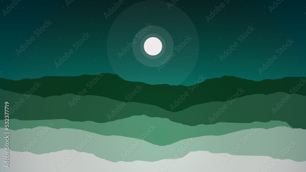 sky with moon and clouds. night sky with clouds background. design for ...