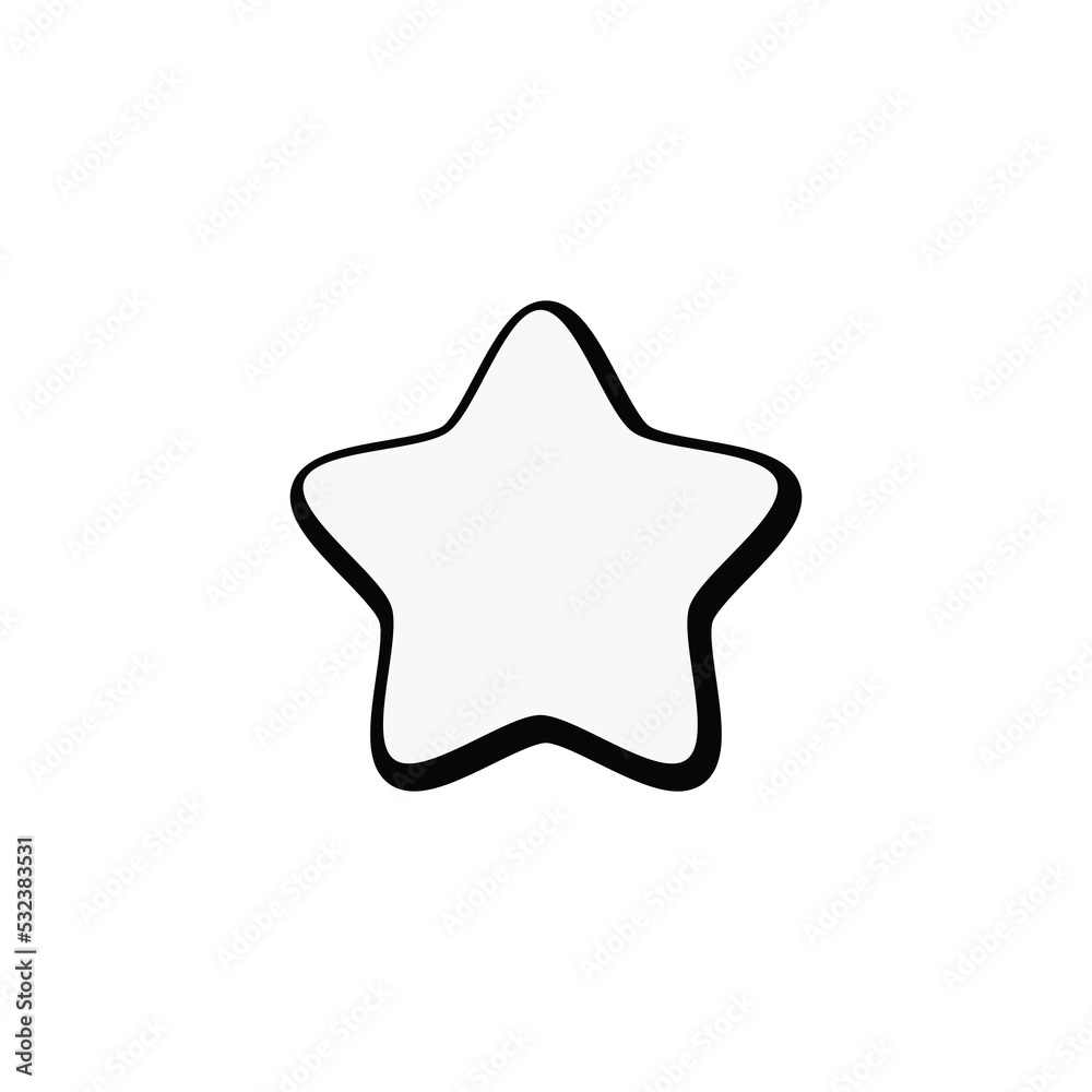 Drawing of star with transparent background. Comic type illustration ...