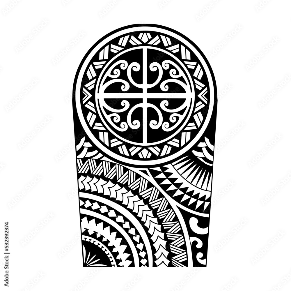 Wrap around arm polynesian tattoo design. Pattern aboriginal samoan ...
